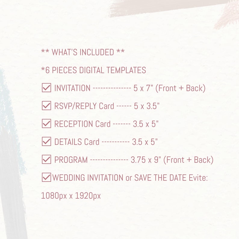 Wedding Invitation Template and Rsvpdetailsreception and - Etsy