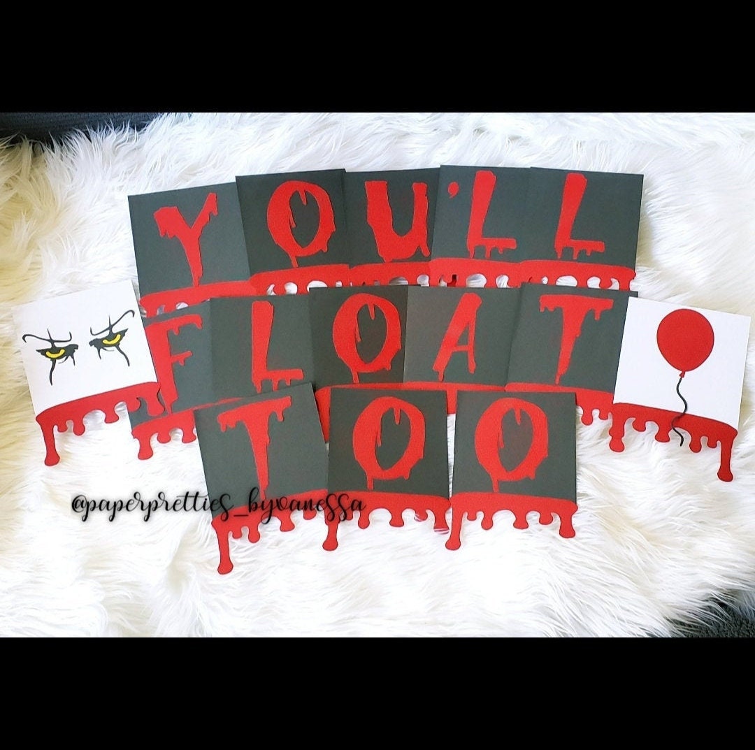 Pennywise Banner/ IT / Clown Banner/ You'll Float Too / Halloween ...