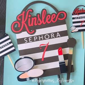 Makeup Bag Cake Topper / Sephora Inspired Bag Cake Topper / Makeup ...