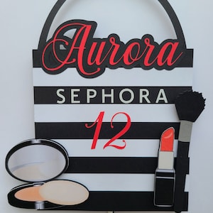 Makeup Bag Cake Topper / Sephora Inspired Bag Cake Topper / Makeup ...
