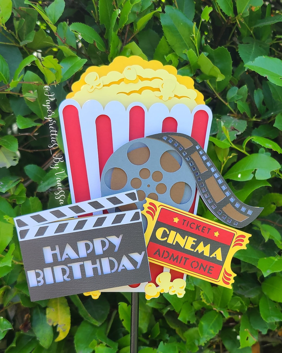 Movie Night Cake Topper / Cinema Cake Topper / Cinema Cupcake Toppers ...