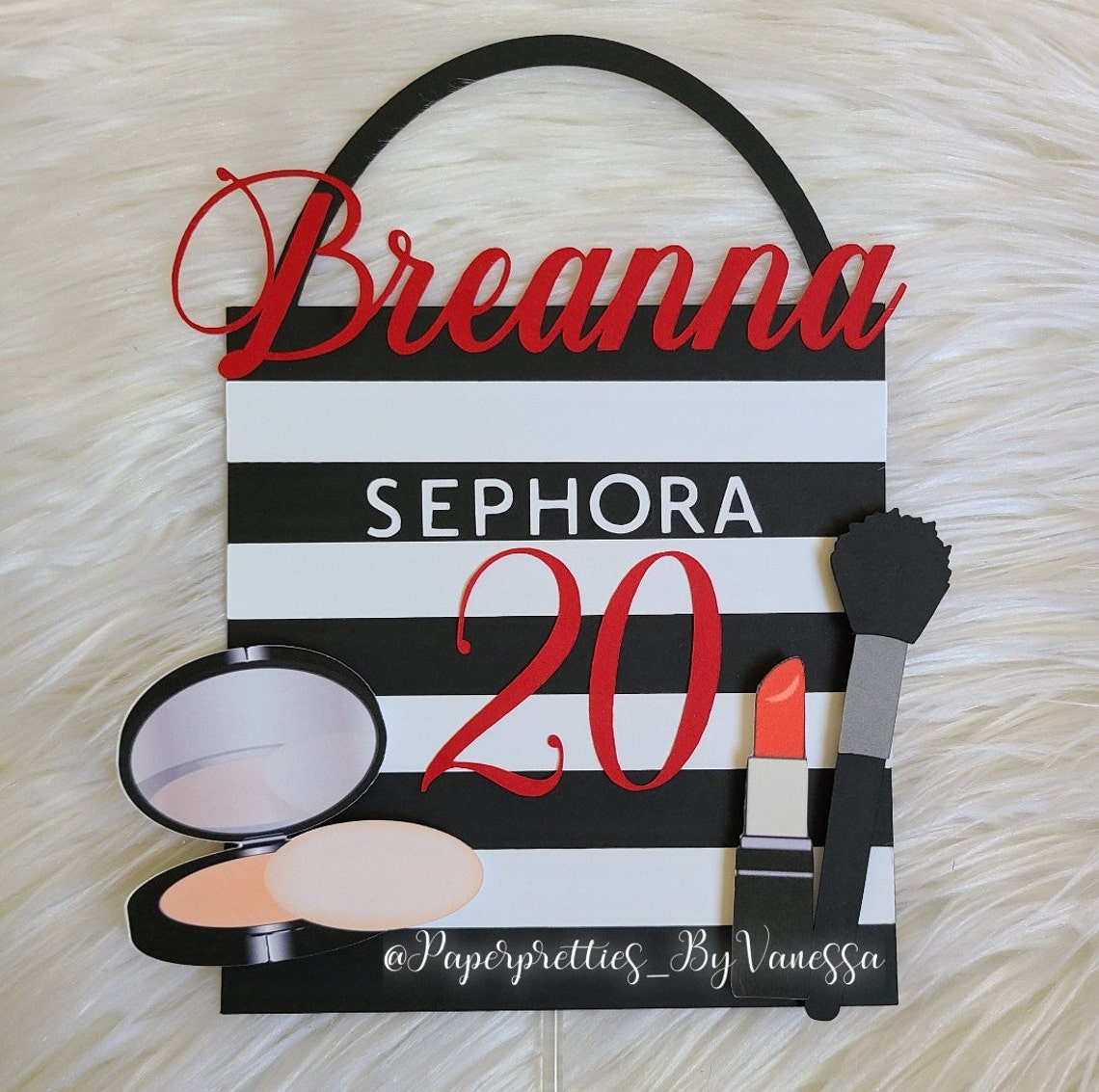 Makeup Bag Cake Topper / Sephora Inspired Bag Cake Topper / | Etsy