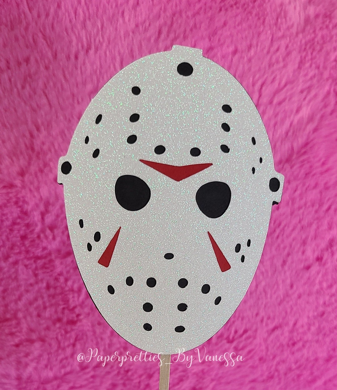 Horror Movie Cake Topper / Jason Voorhees Glitter Cake Topper - Etsy