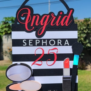 Makeup Bag Cake Topper / Sephora Inspired Bag Cake Topper / Makeup ...