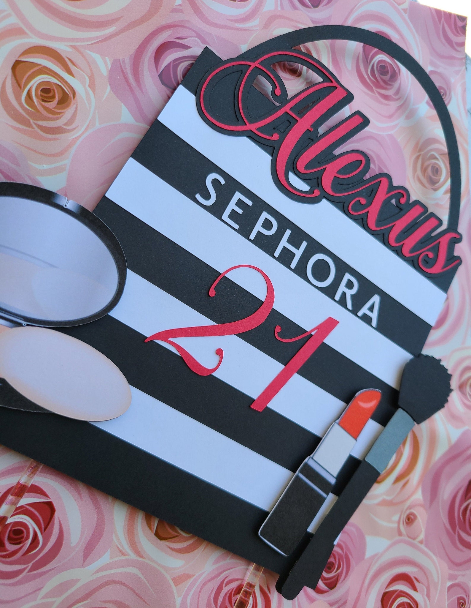 Makeup Bag Cake Topper / Sephora Inspired Bag Cake Topper / | Etsy