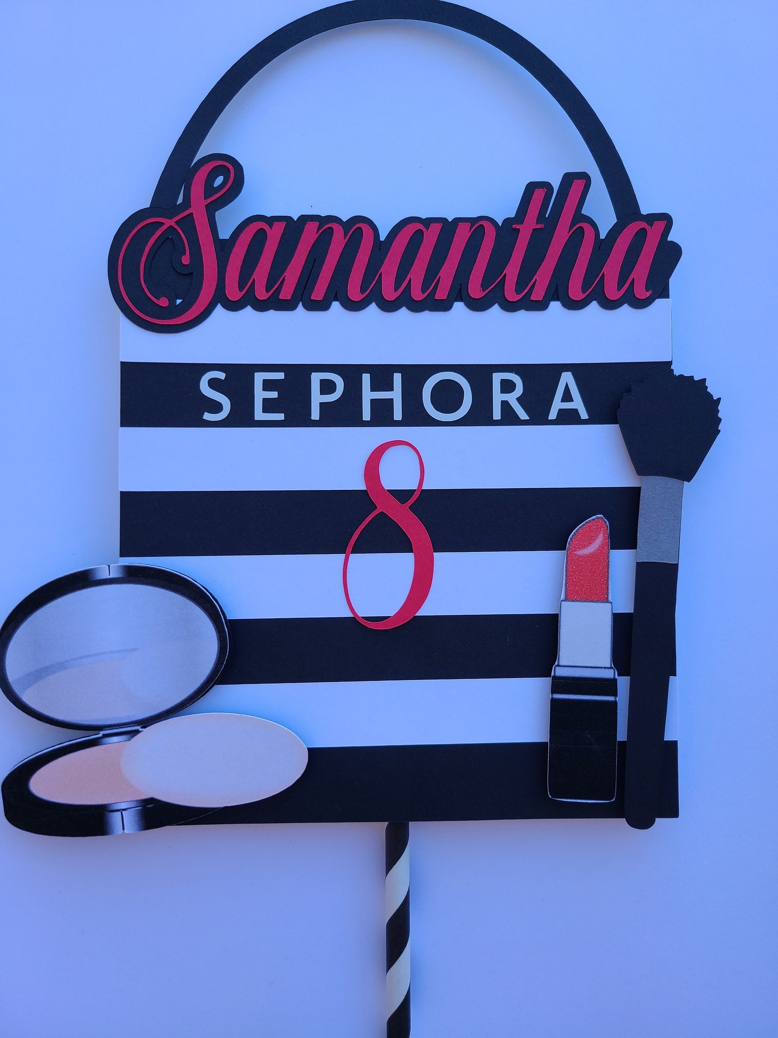 Makeup Bag Cake Topper / Sephora Inspired Bag Cake Topper / - Etsy