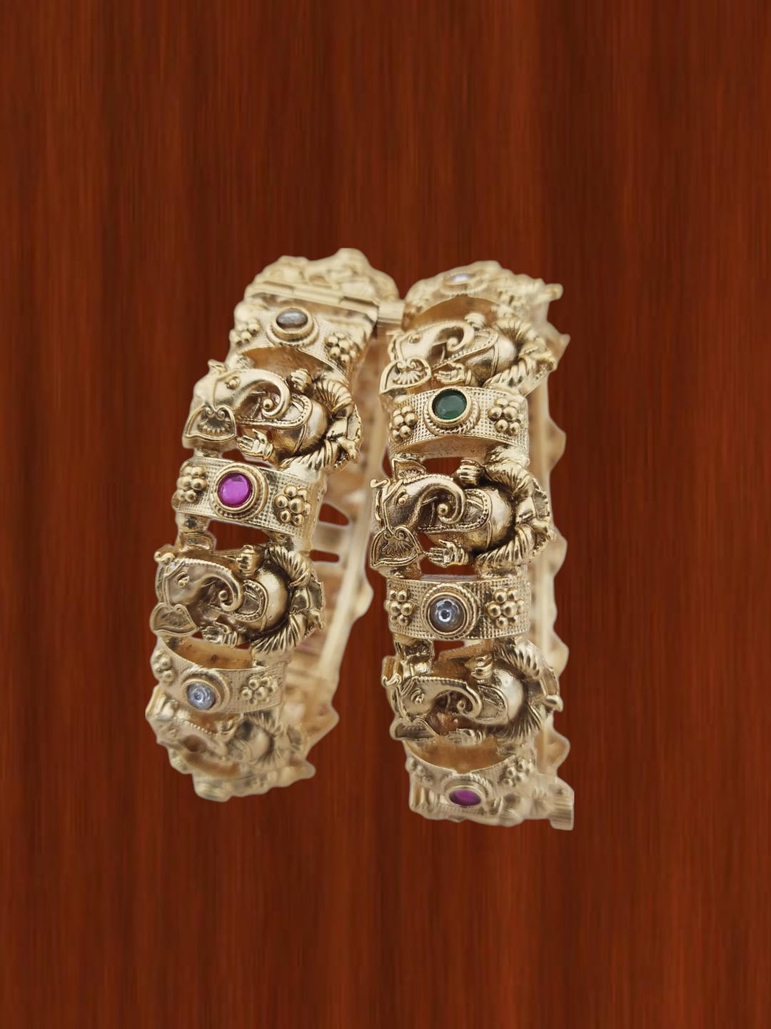 God Ganesha Style Bangles South Indian Wedding Party Wear Bangle Ethnic ...