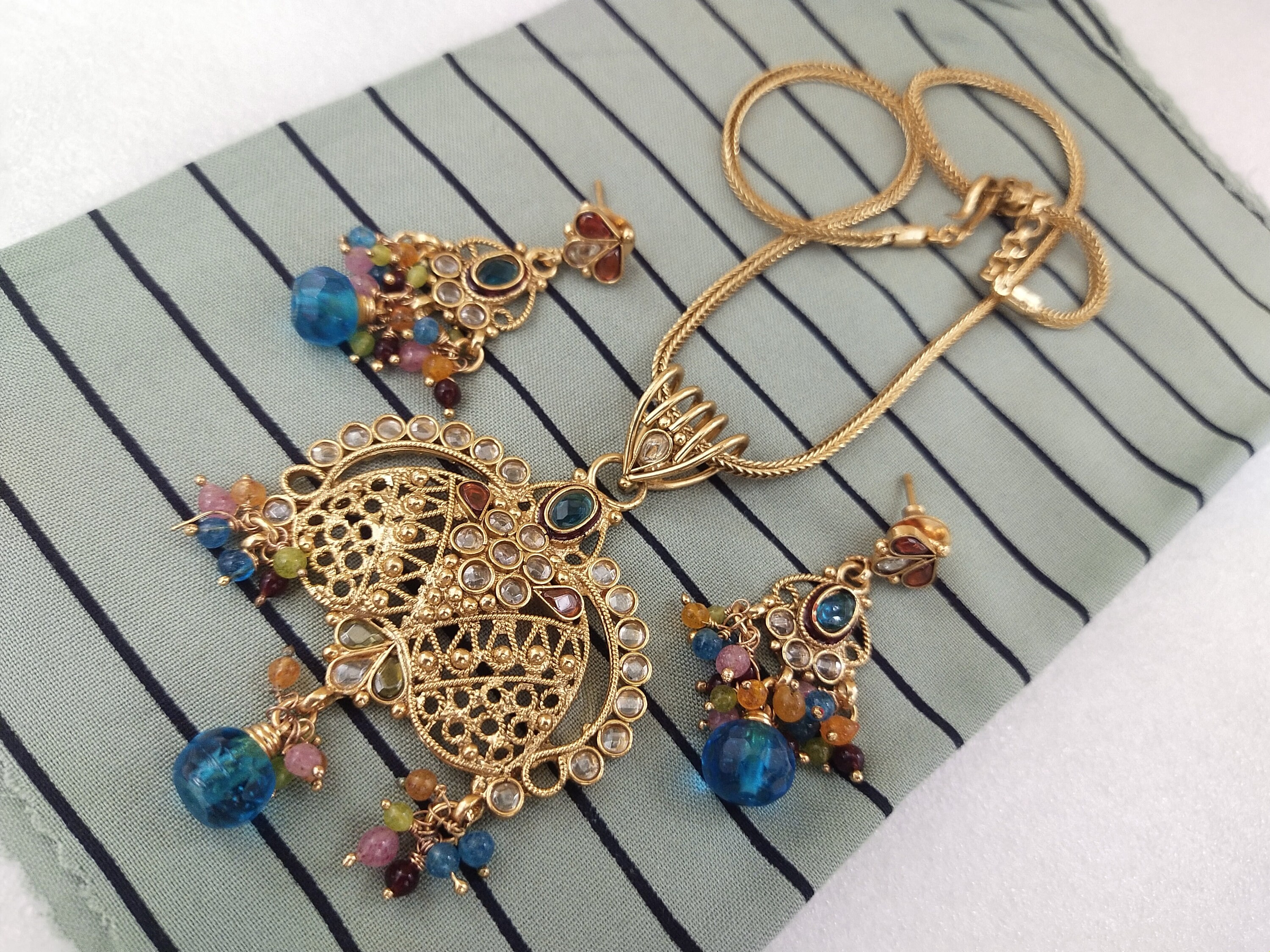 Indian Jewelry Handmade Indian Jewellery Chain Pendant Set Wedding ...