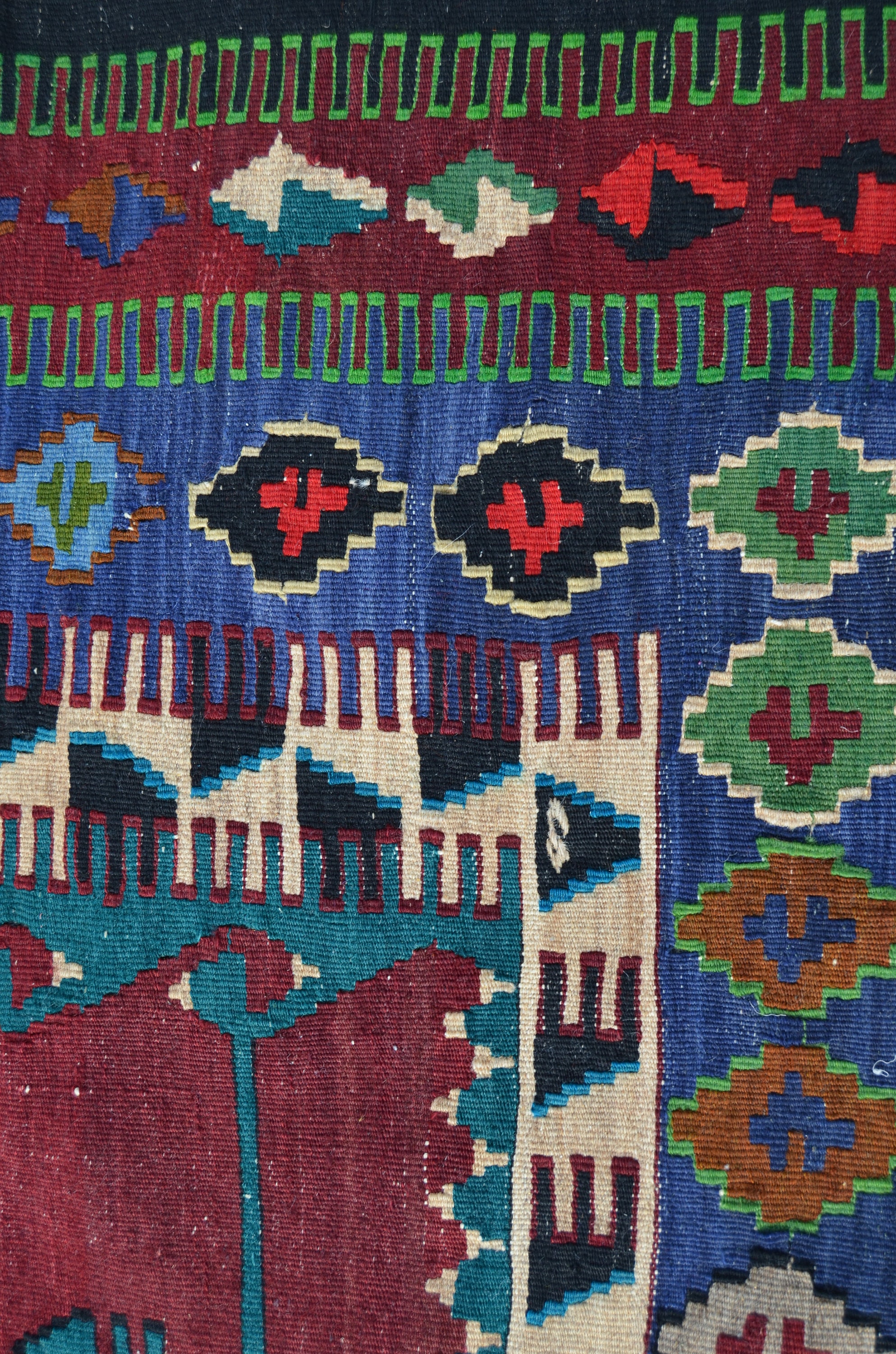 Aussteuer Kelim, Vintage Kelim, türkischer Kelim, Dorf Kelim, Bereich ...