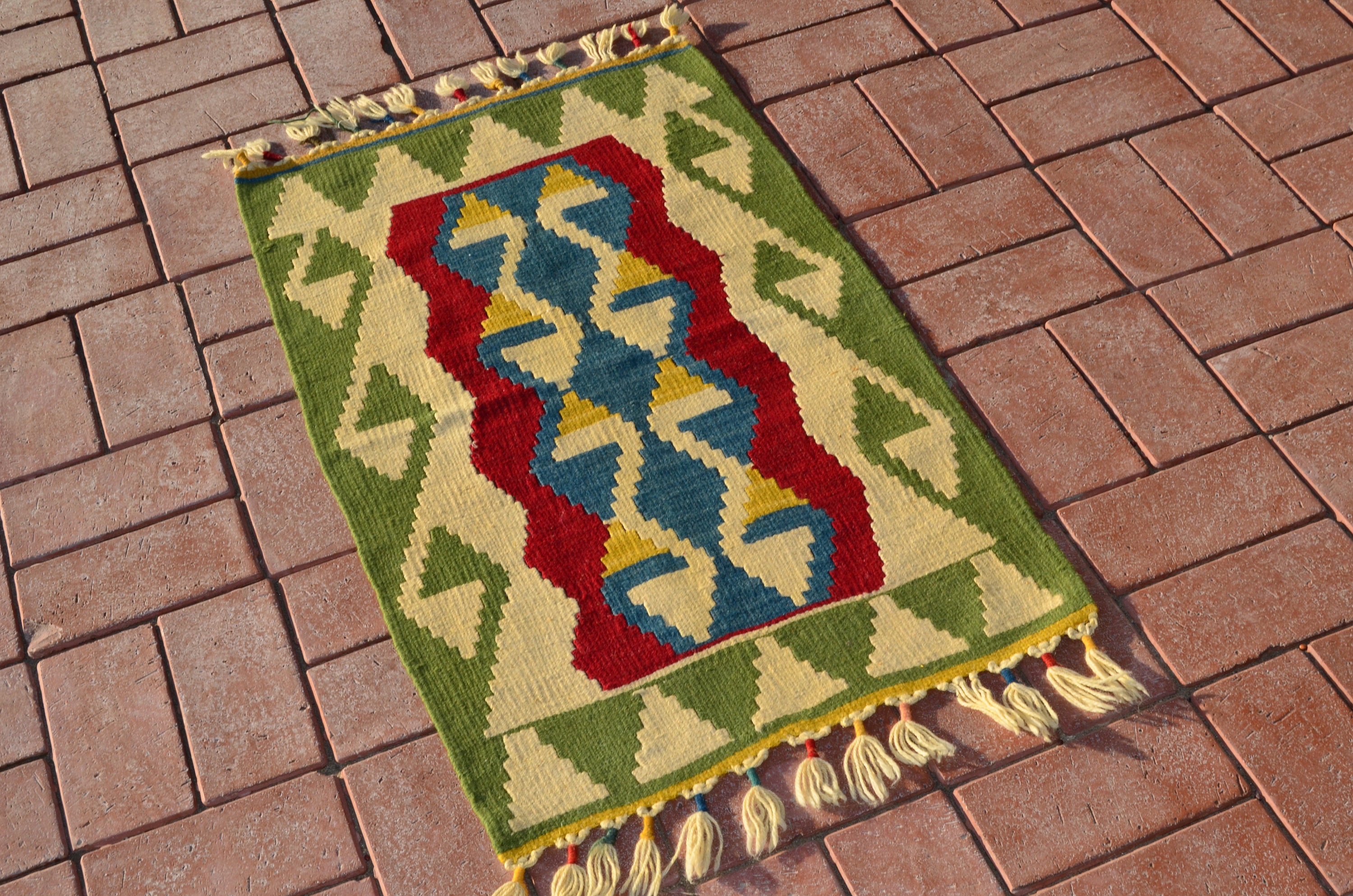Green Kilim Small Kilim Kidsroom Kilim Rug Wall Hanging - Etsy UK