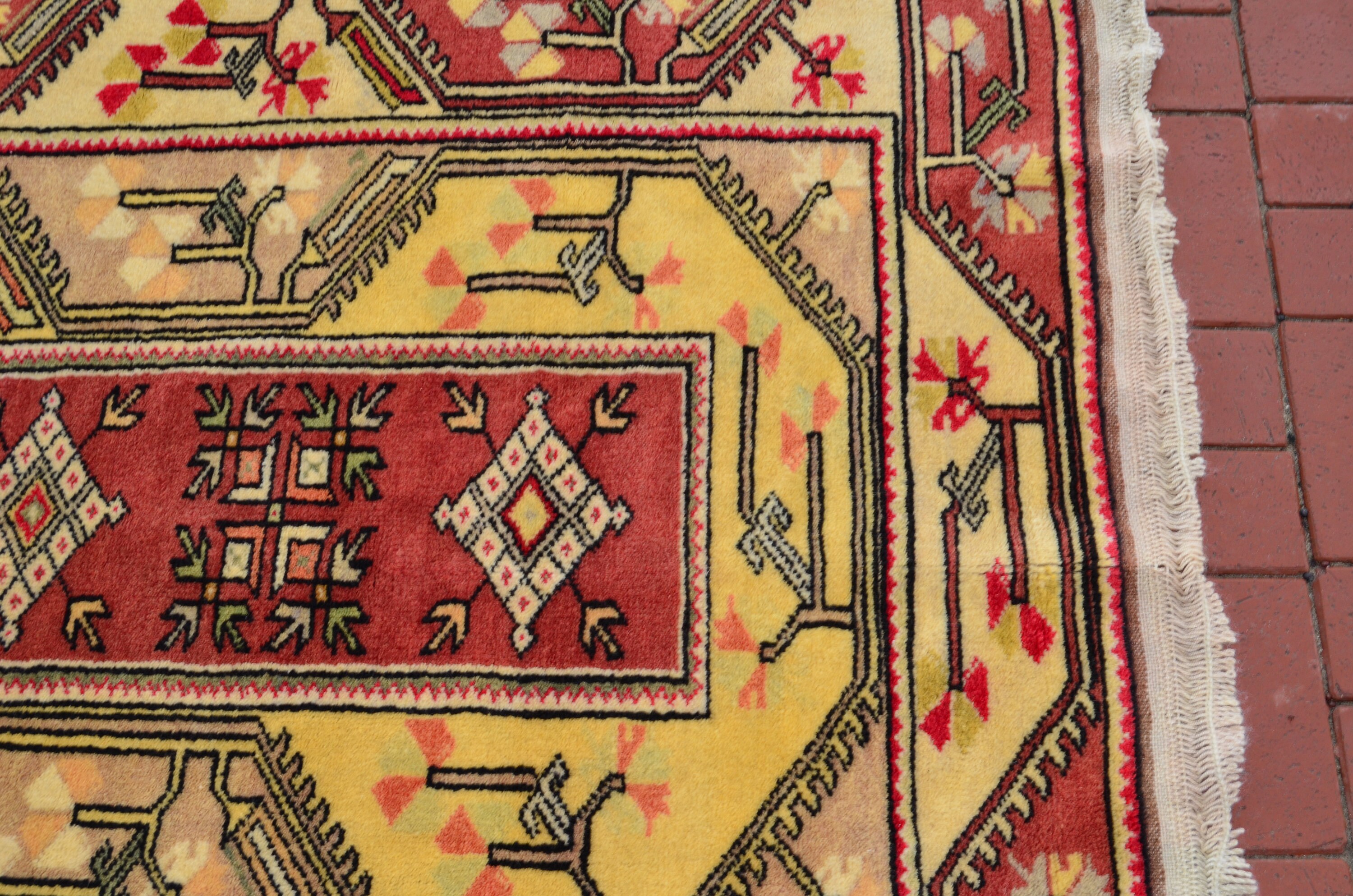 Turkish Yellow rug Traditional carpet Pastel Color rug | Etsy