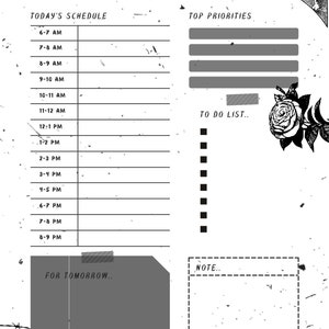 Gothic Organizer Planner Gothic Journal Printable Daily Planner To-do ...