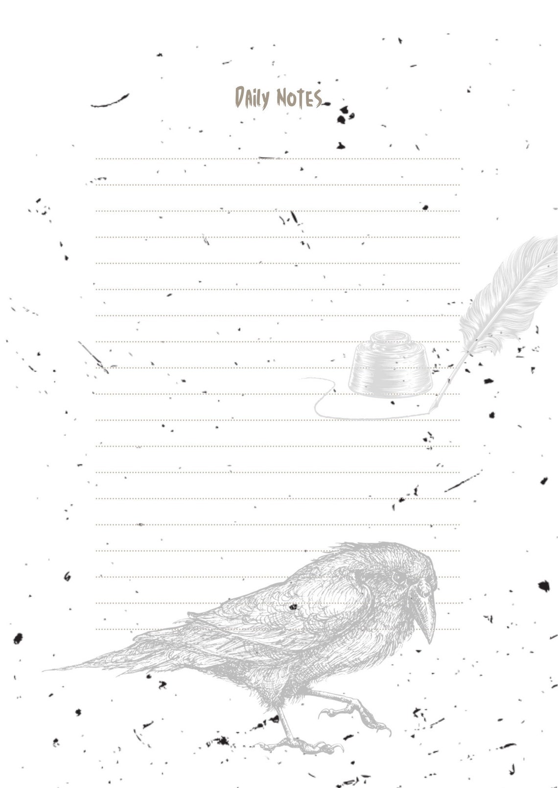 Gothic Organizer Planner Gothic Journal Printable Daily - Etsy