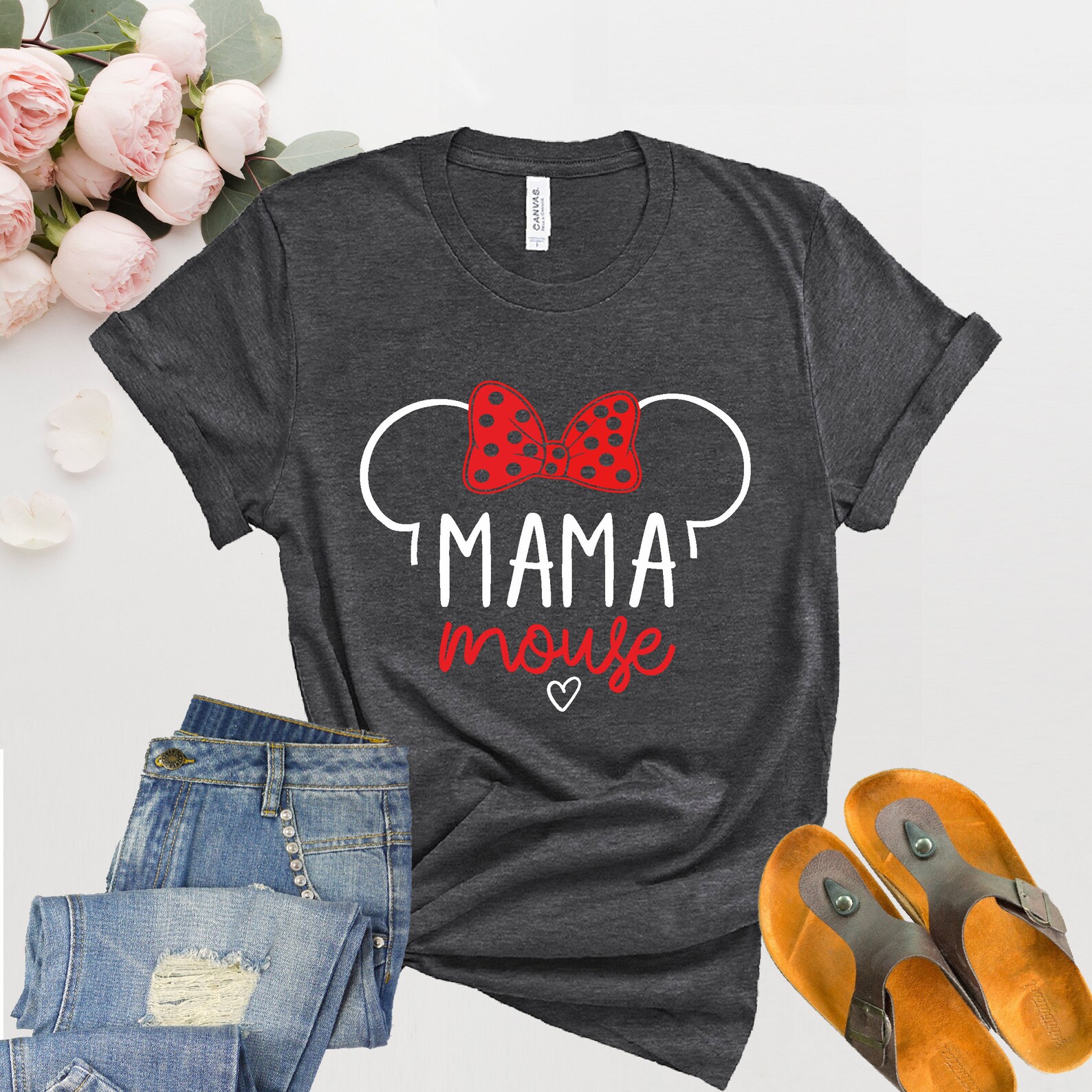 Mama Mouse Shirt Women Disney Shirt Mama Day Shirt Mommy Etsy