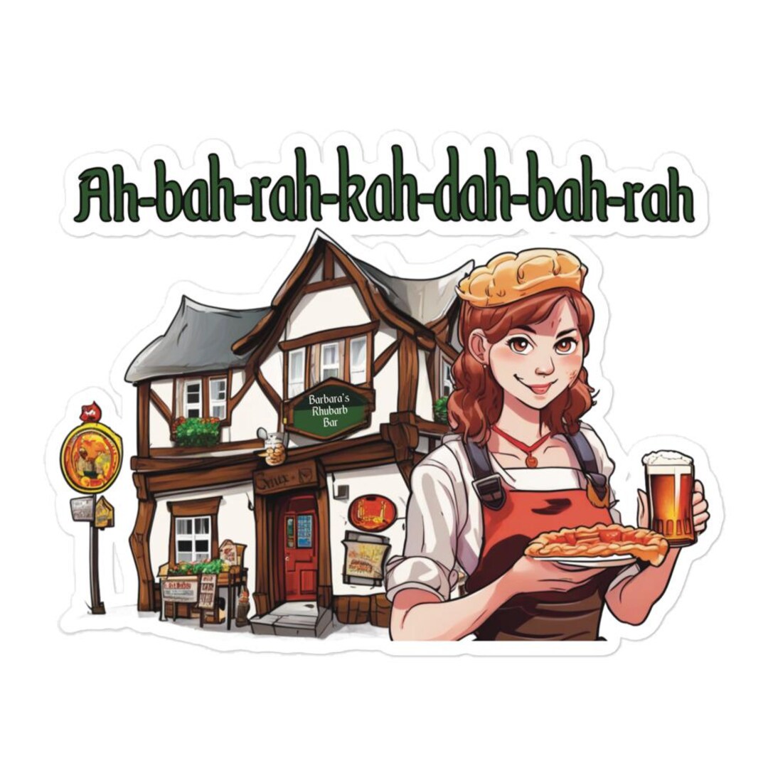 Abracadabra -barbara’s Rhubarb Bar Stickers - Etsy