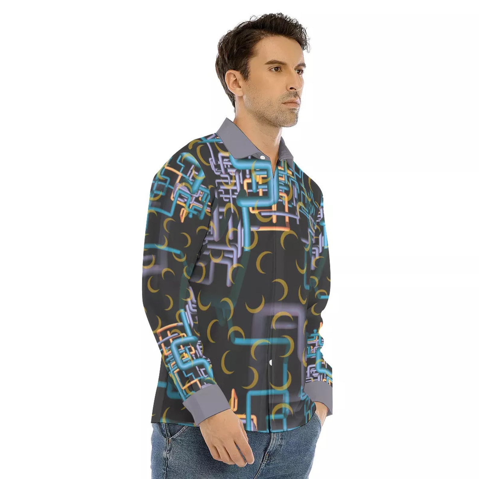 Dan Flashes Shirt Dan Flashes Long Sleeve Button up Collar - Etsy Australia