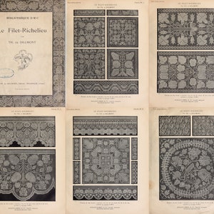 Le Filet-richelieu - Ancient Mesh Embroidery. 1800s French Illustrated ...