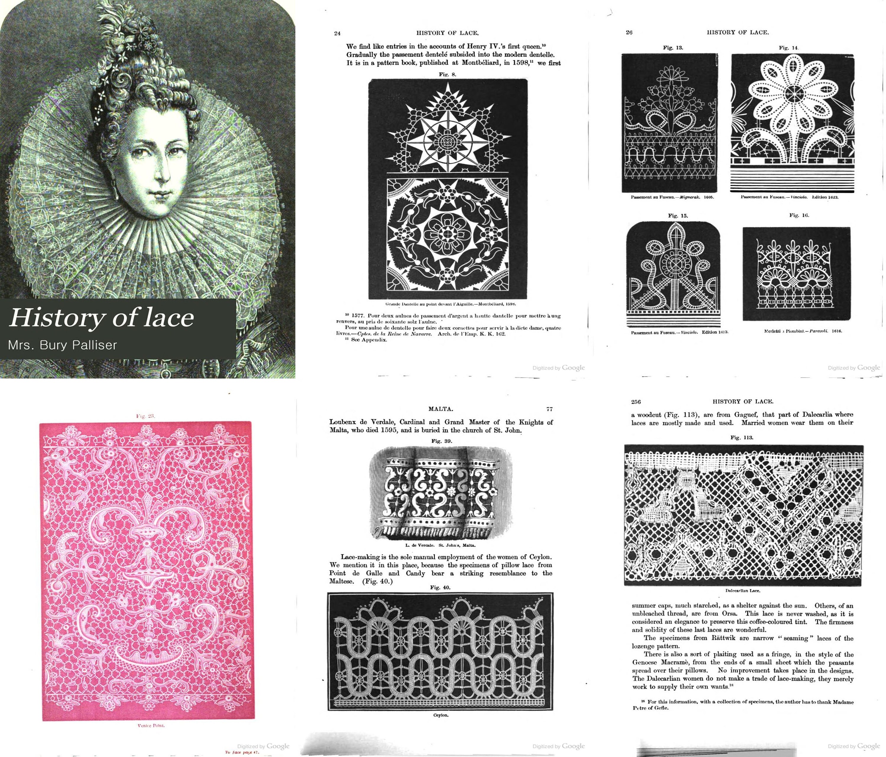 History of Lace. Vintage Lace Making Ebook, 1865. Illustrated - Etsy ...