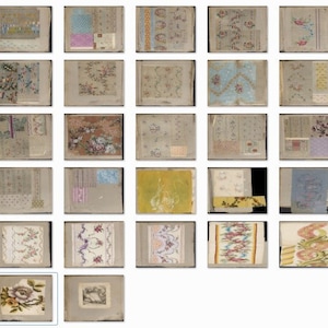 1800s Folio of Antique Embroidery Designs. Vintage Embroidery Patterns ...