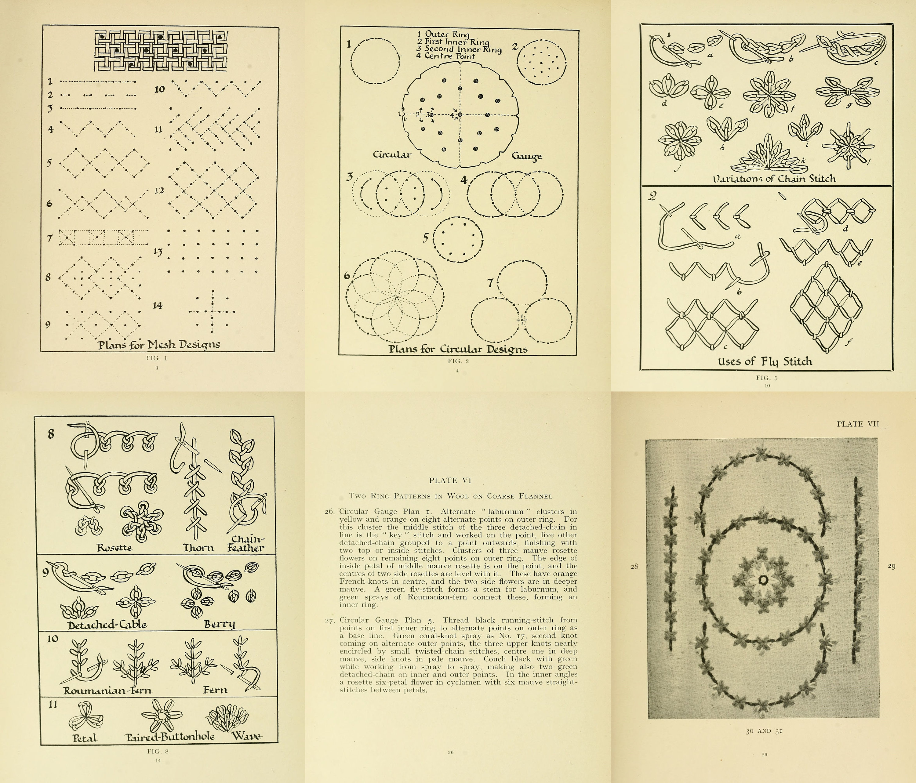 Stitch Patterns & Design for Embroidery, 1929 Vintage Embroidery Ebook ...