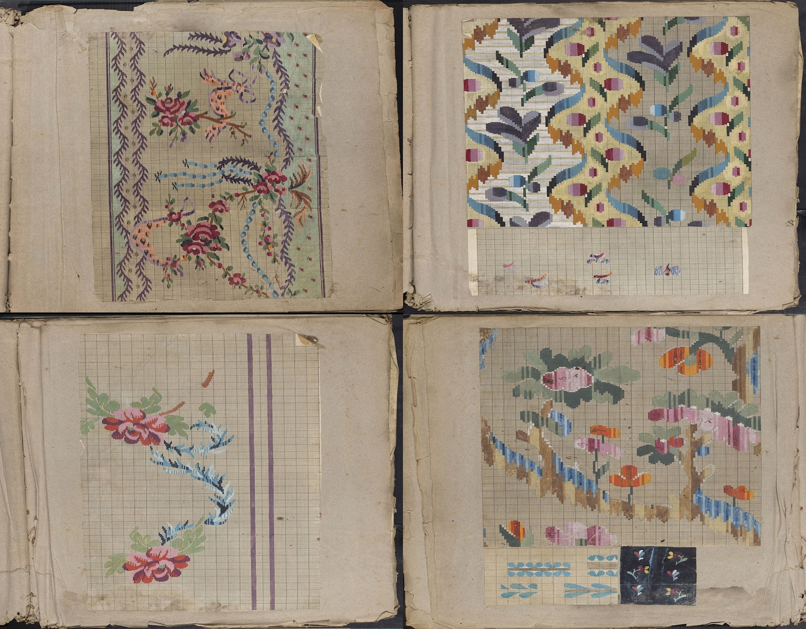 1800s Folio of Antique Embroidery Designs. Vintage Embroidery Patterns ...