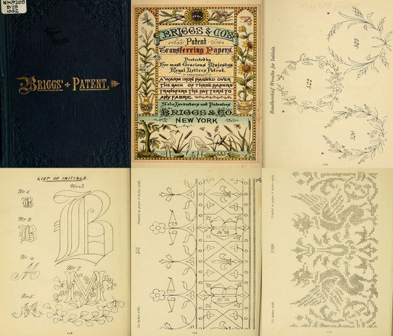 Embroidery Designs From Briggs & Co.'s 1880 Designs for - Etsy