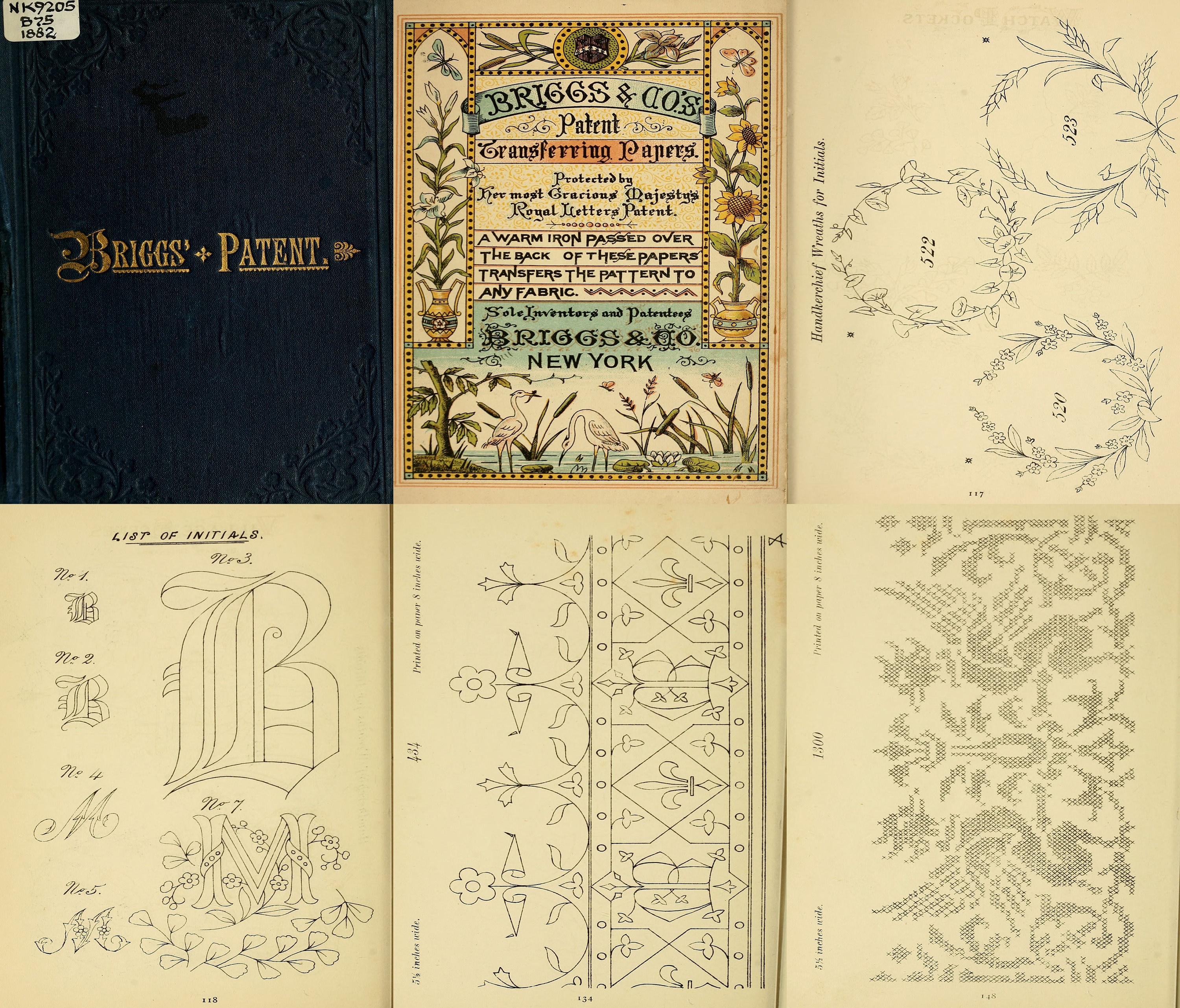 Embroidery Designs From Briggs & Co.'s 1880 - Designs for All Kinds of ...