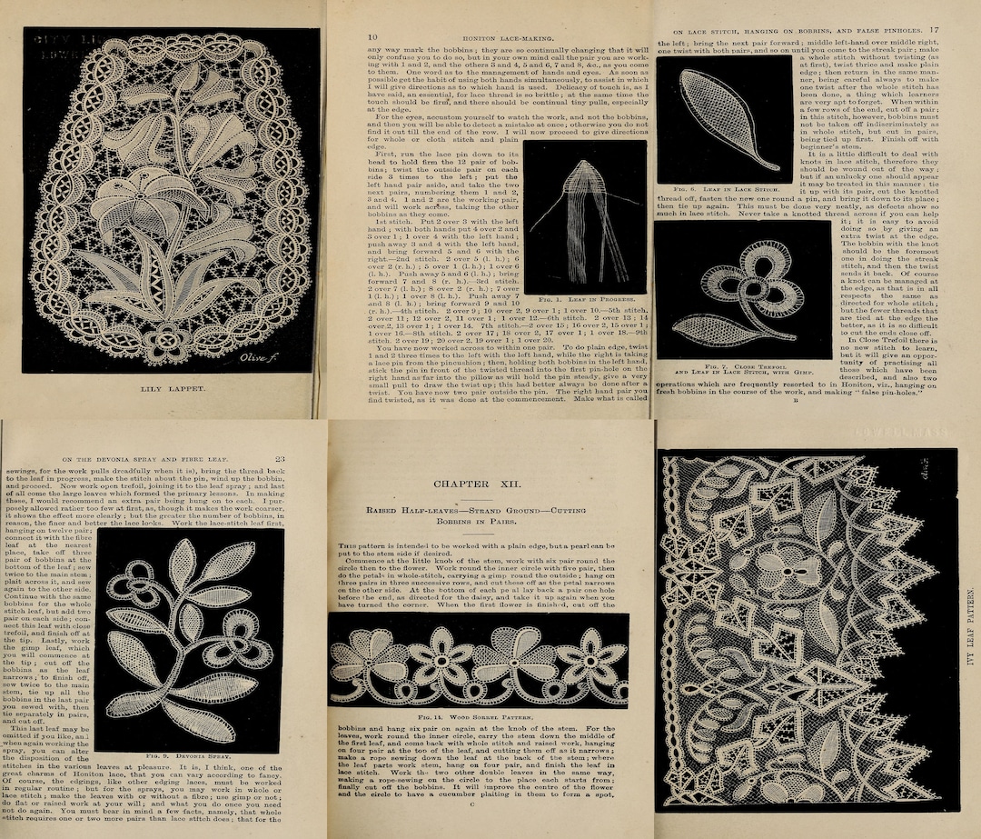 The Honiton Lace Book, 1875, Vintage Handicraft Ebook, PDF - Etsy