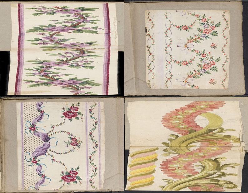 1800s Folio of Antique Embroidery Designs. Vintage Embroidery Patterns ...