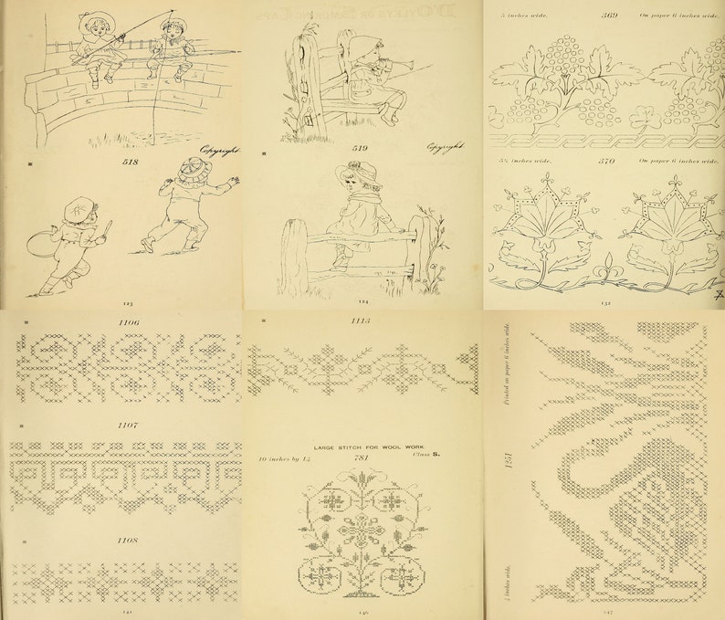 Embroidery Designs From Briggs & Co.'s 1880 - Designs for All Kinds of ...