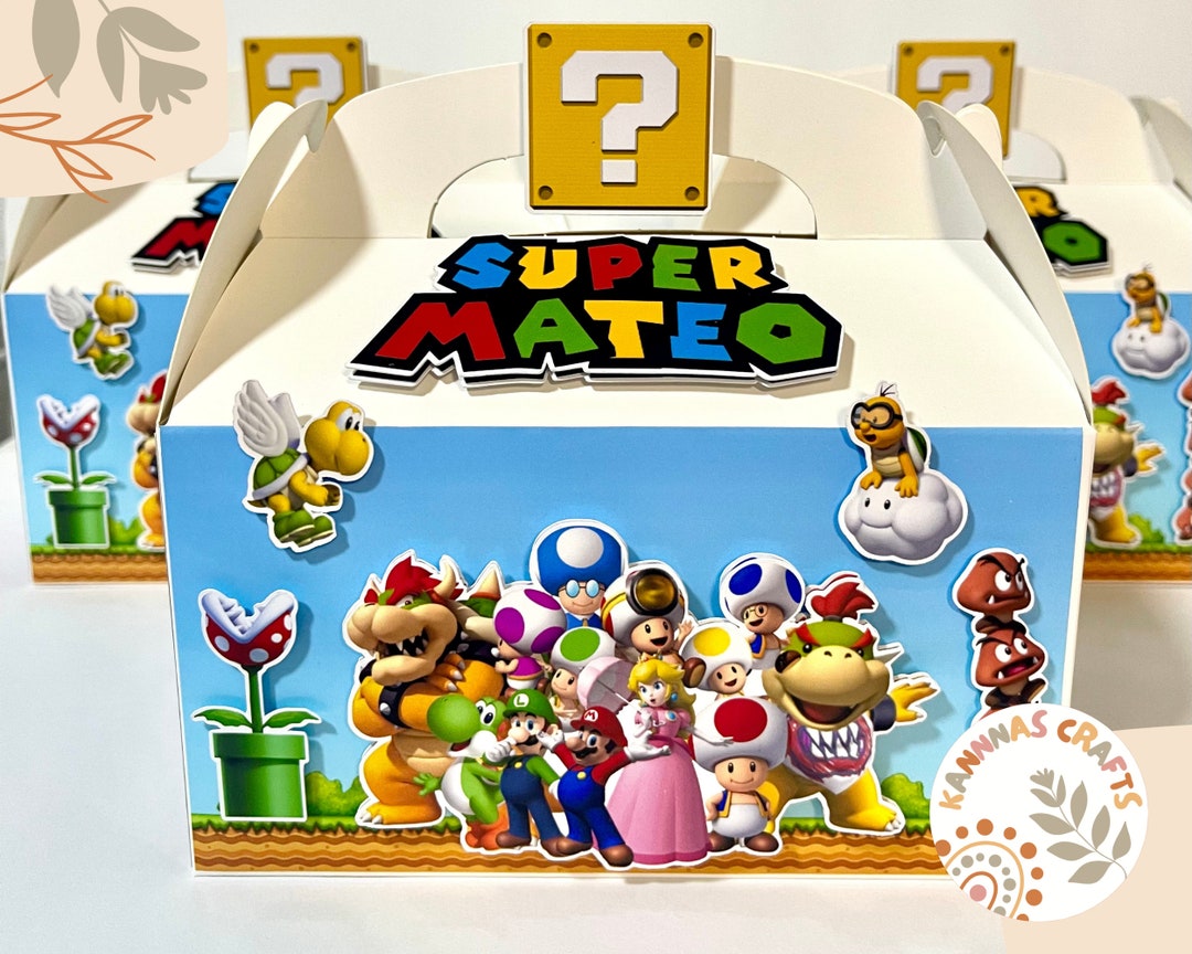Super Mario Bros Favor Boxes, Super Mario Bros Gable Boxes, Super Mario ...