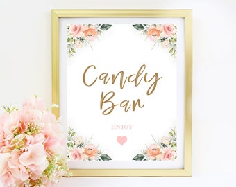 Printable Candy Bar Sign | Love is Sweet Please Take A Treat | Dessert ...
