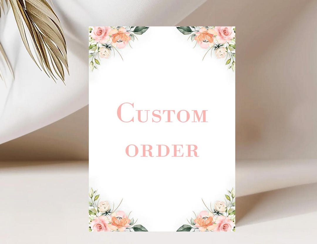 Printable Custom Order - Etsy