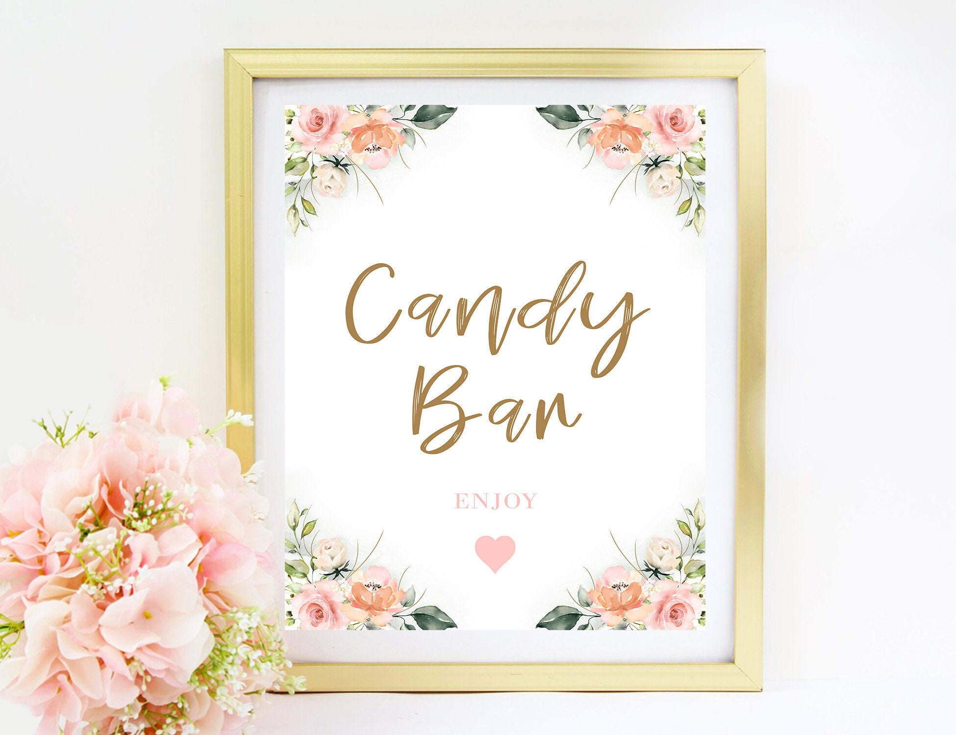 Printable Candy Bar Sign | Love is Sweet Please Take A Treat | Dessert ...