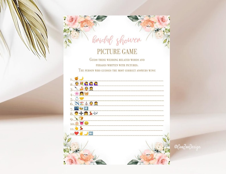 Bridal Shower Emoji Pictionary Game, Printable Hen Party Games, Wedding ...