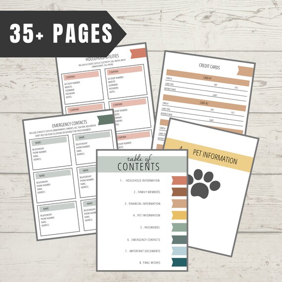 PRINTABLE Emergency Preparedness Binder / Just in case binder | Etsy