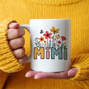 Mimi PNG Sublimation Bundle (4 Designs), Floral Mimi Design ...