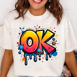 OK Graffiti PNG Bundle: Colorful Dripping Street Art (digital Download ...