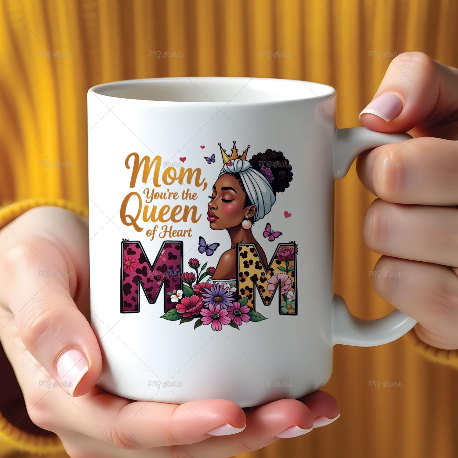 Queen of Heart Mom PNG: Leopard Print Afro Woman (digital Download) - Etsy