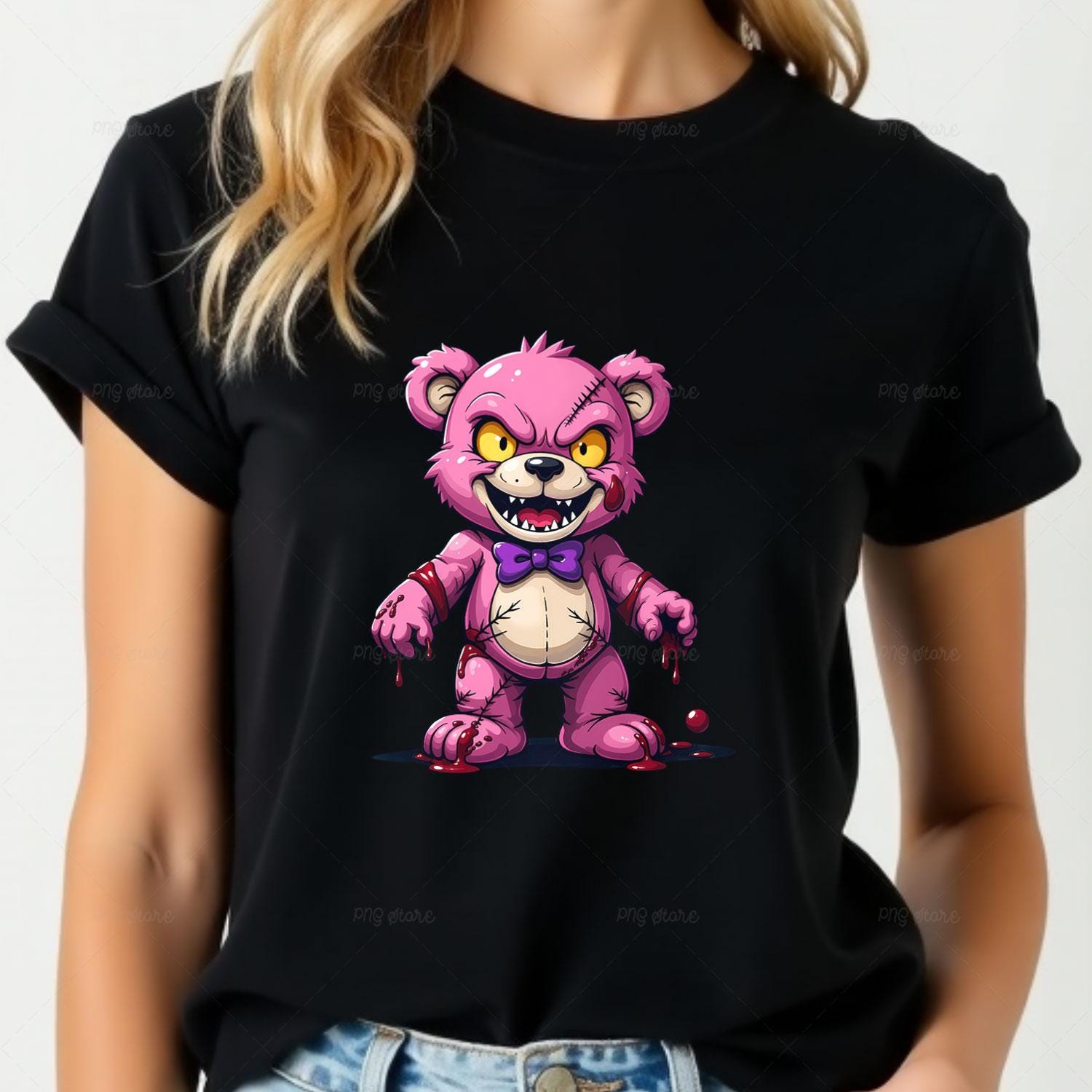 Bloody Teddy Bear PNG Bundle: Creepy Horror Clipart (digital Download ...