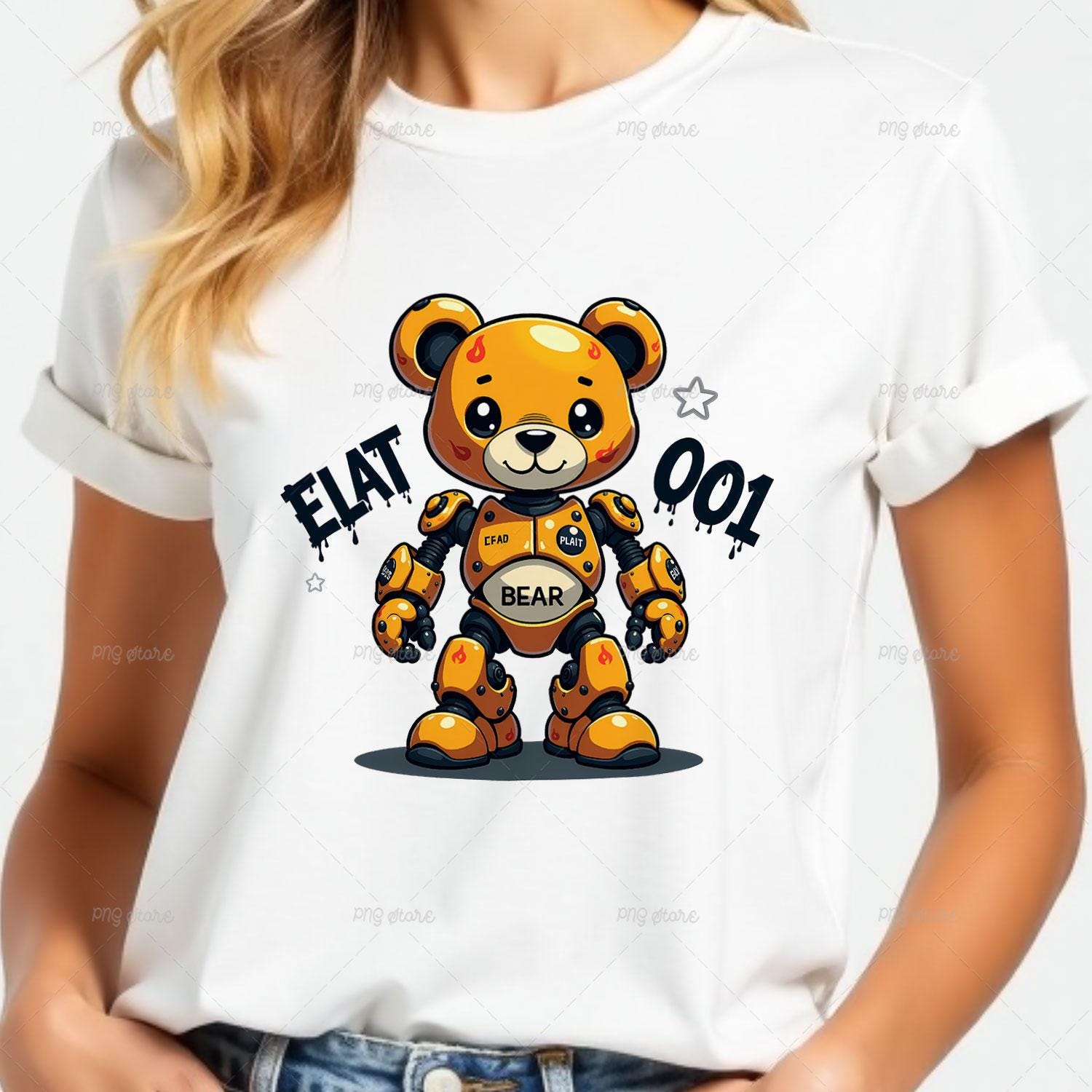 Robot Teddy Bear PNG Bundle, Cute Robot Clipart, Graffiti Design ...
