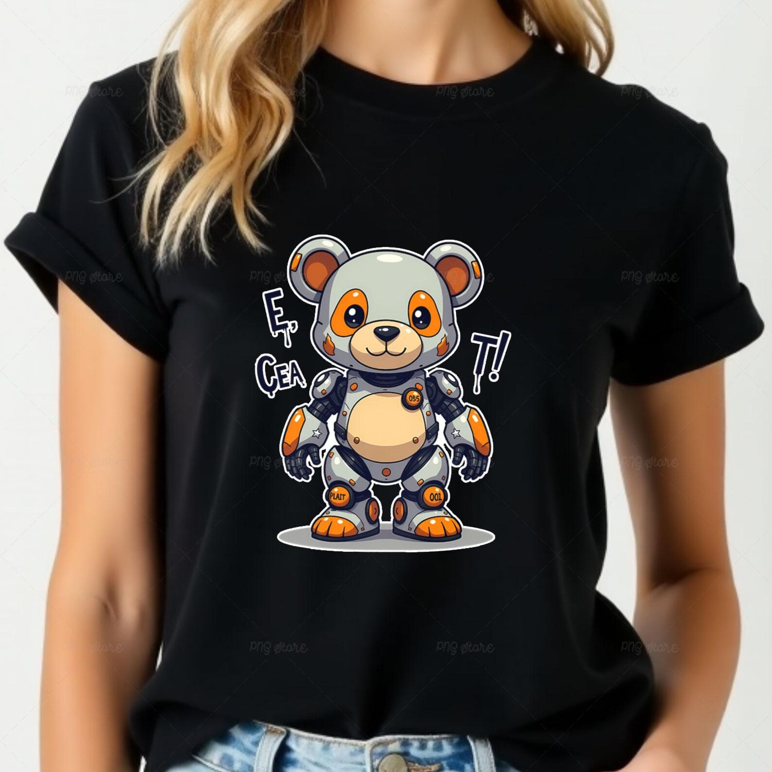 Robot Teddy Bear PNG Bundle, Cute Robot Clipart, Graffiti Design ...