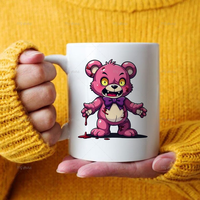 Bloody Teddy Bear PNG Bundle: Creepy Horror Clipart (digital Download ...