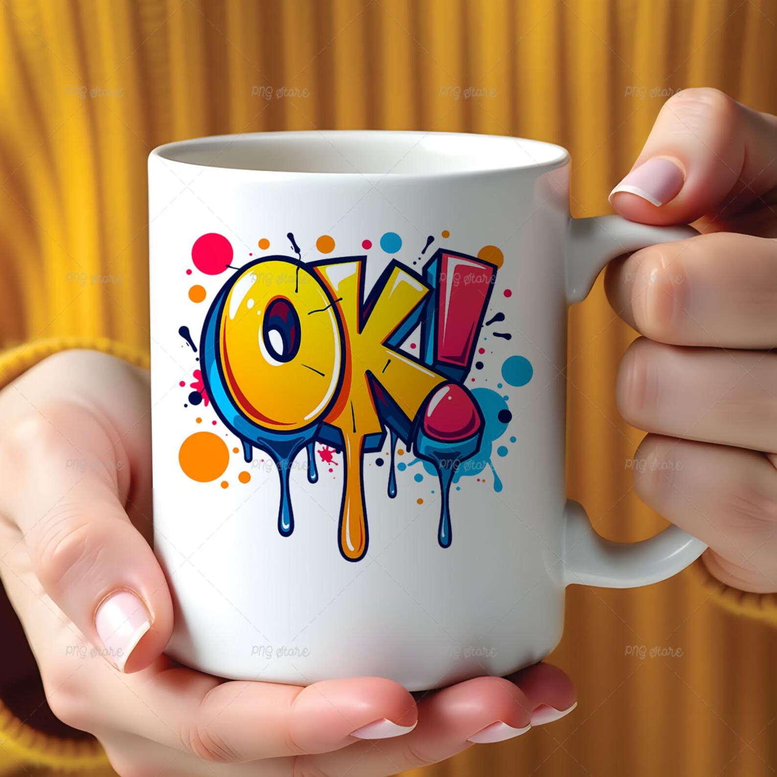 OK Graffiti PNG Bundle: Colorful Dripping Street Art (digital Download ...