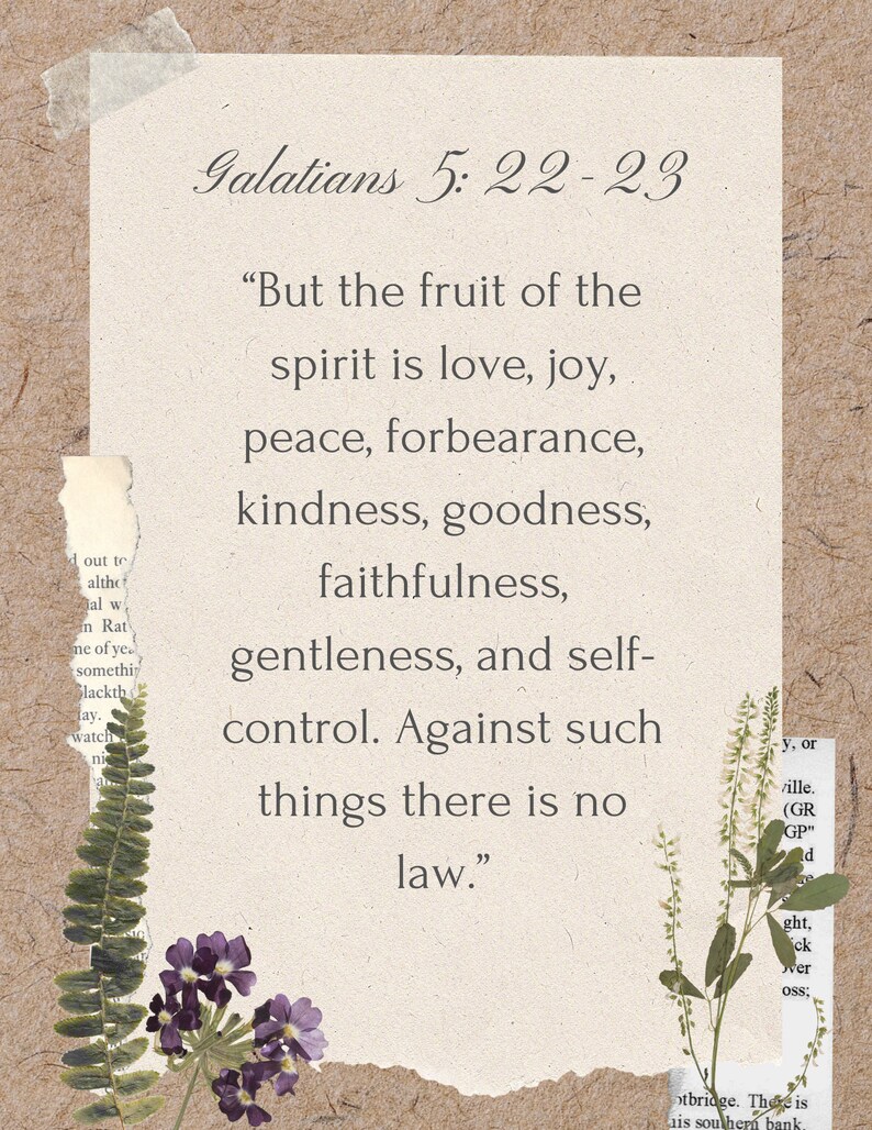 Galatians 5:22-23 Scripture Printable in Pdf and Gnp. - Etsy