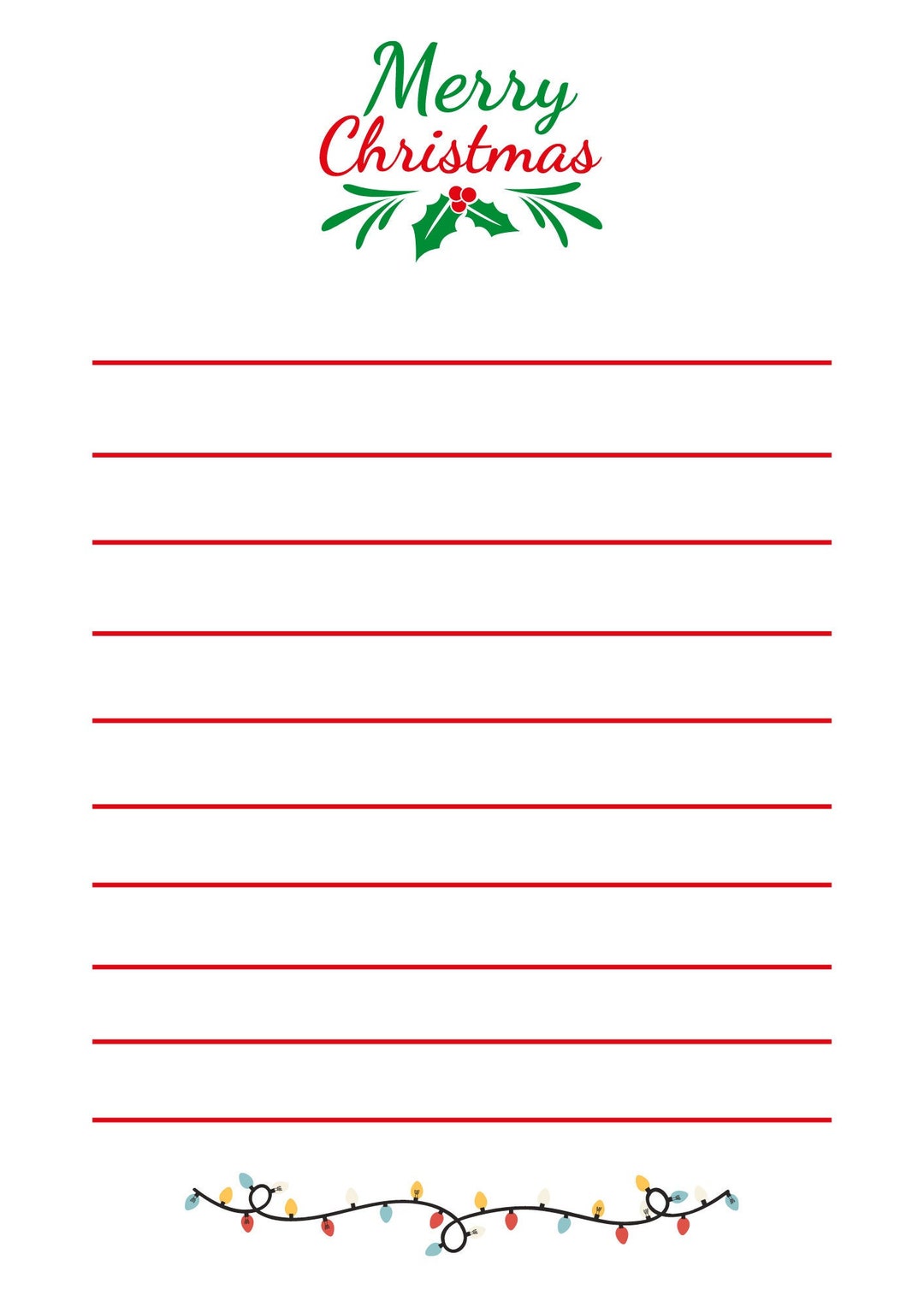 Christmas List Printable Pdf Download - Etsy