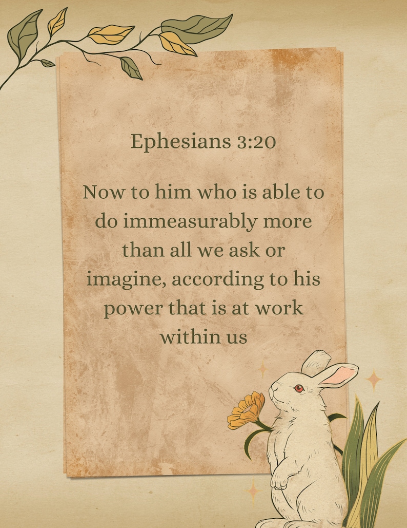 Ephesians 3:20 Scripture Print in Pdf and Png. - Etsy