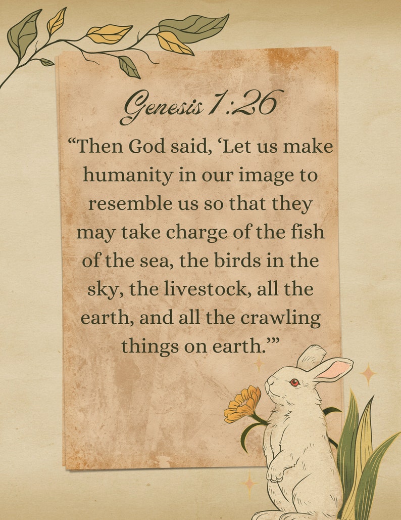 Genesis 1:26 Scripture Print - Etsy