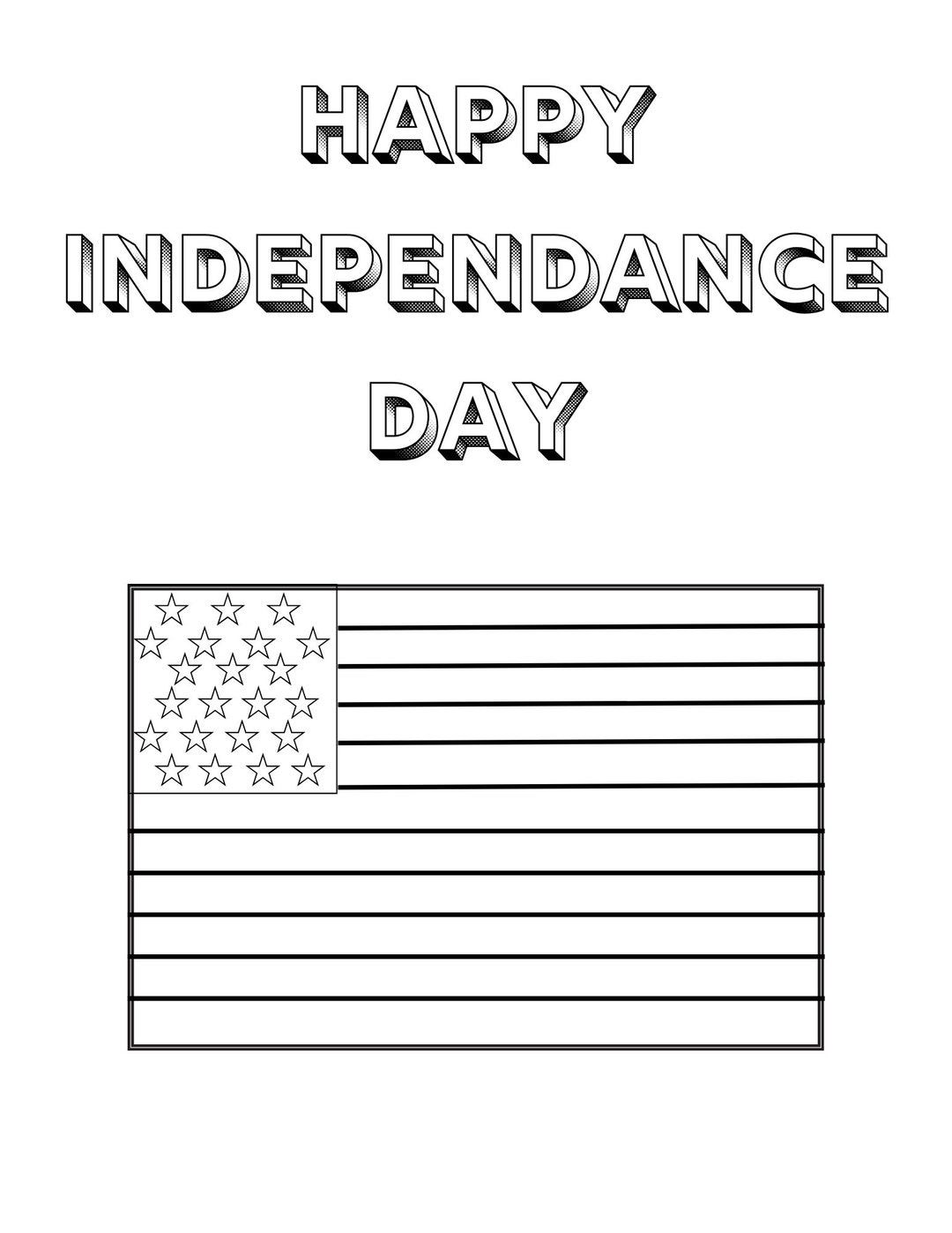 Independence Day Coloring Sheet July 4th PDF Download - Etsy