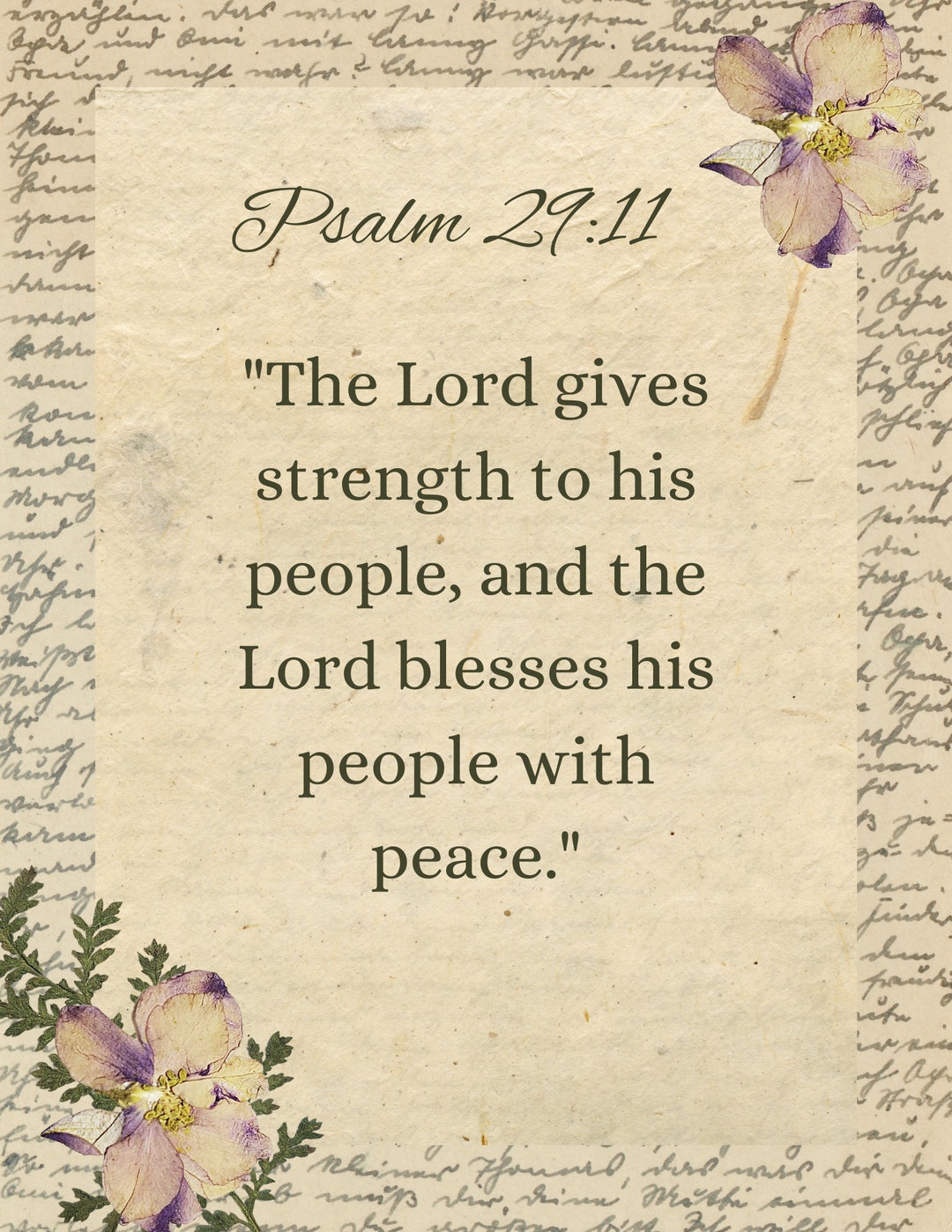 Psalm 29:11 Scripture Download in Pdf and Png. - Etsy